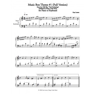 Tuck Everlasting Music Box Theme #1, Sheet Music for Piano – Kallet ...